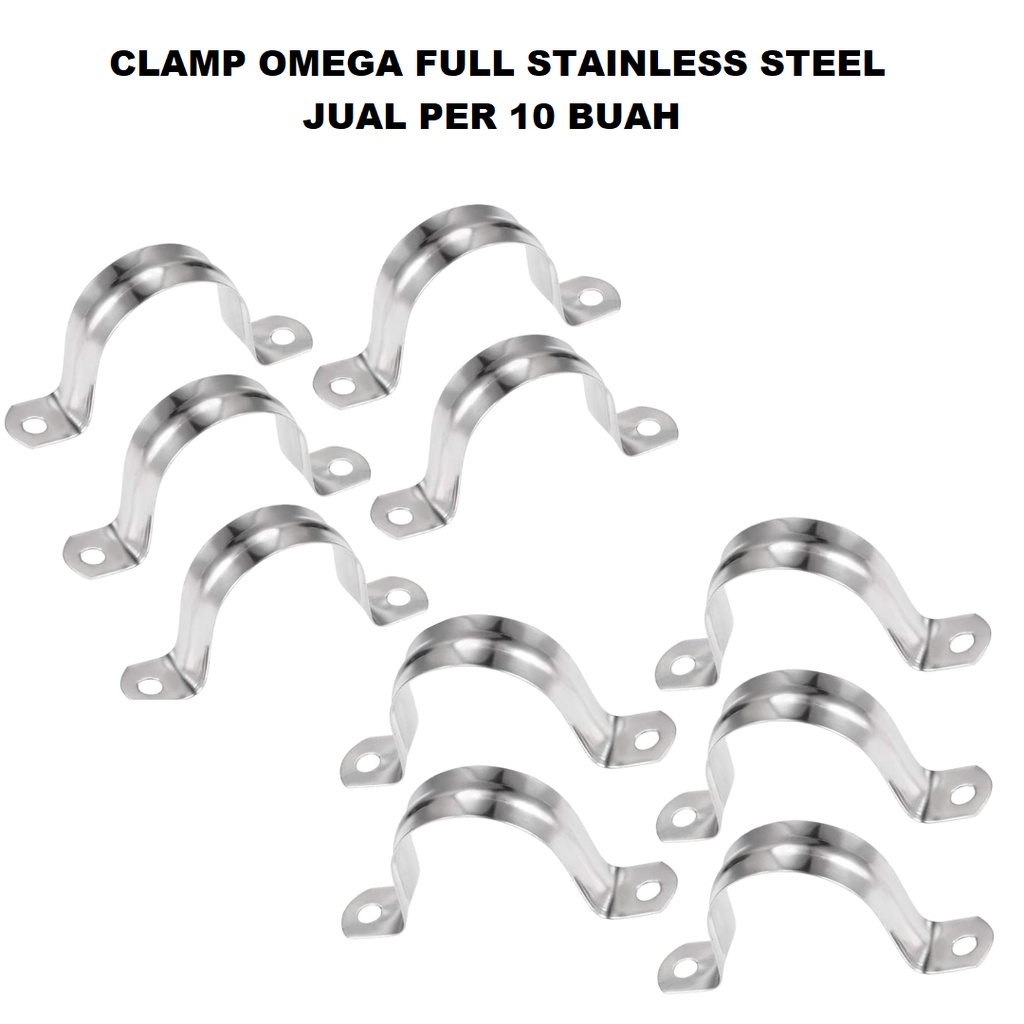 Jual Jual 10 buah Clamp Omega M 63 Stainless Steel Klem Sadel Pipa ...