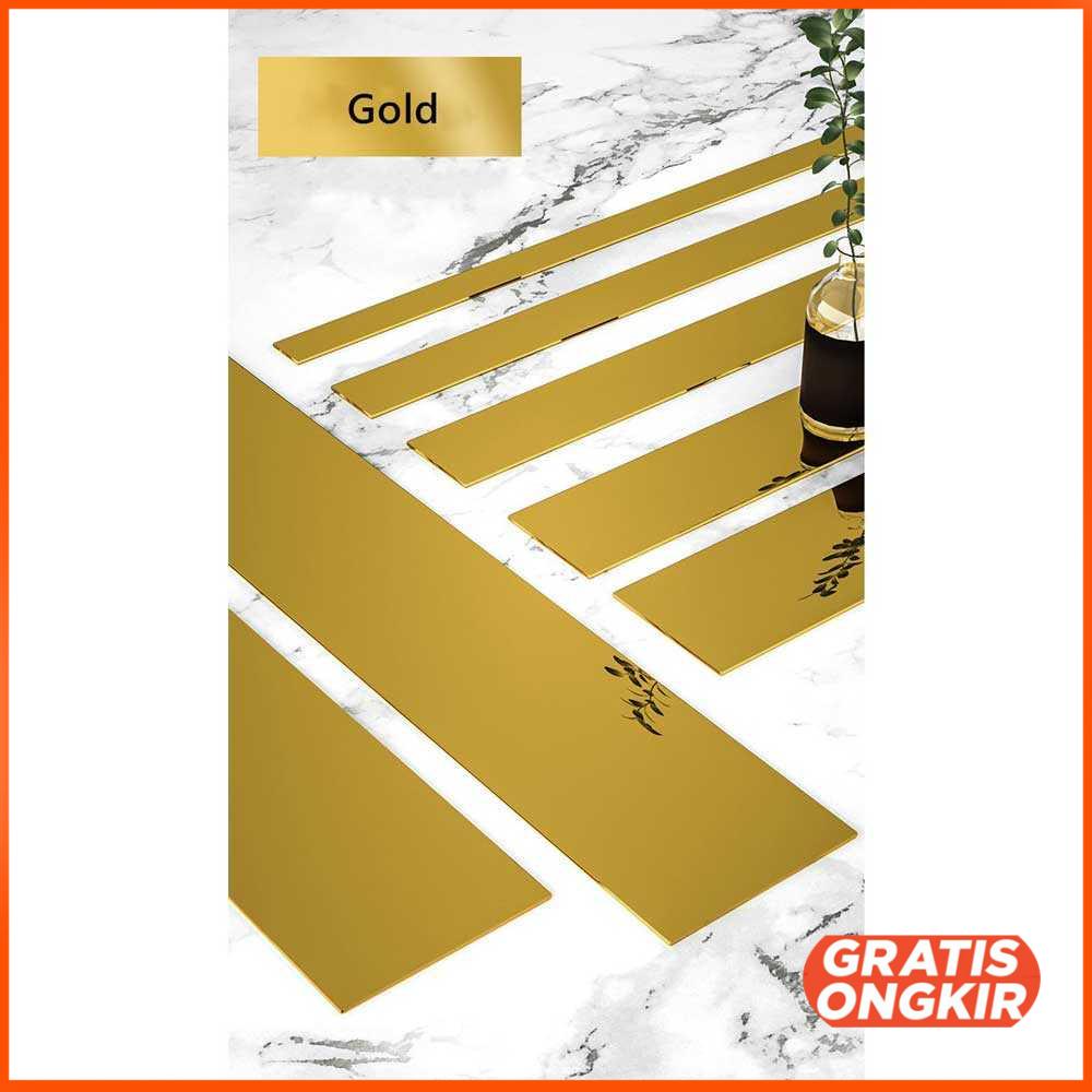 Jual Stiker 3D Dekorasi Dinding Strip Stainless Steel 2 x 500 CM - Z25 | Shopee Indonesia