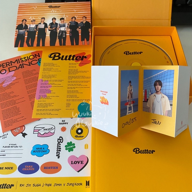 Jual BTS Butter Album Cream MC Jin Unsealed Fullset (-pc) | Shopee ...