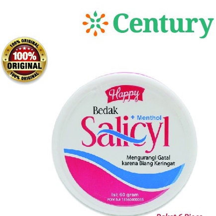 Jual Happy Bedak Salicyl + Menthol 60gr / Bedak Gatal / Biang Keringat ...