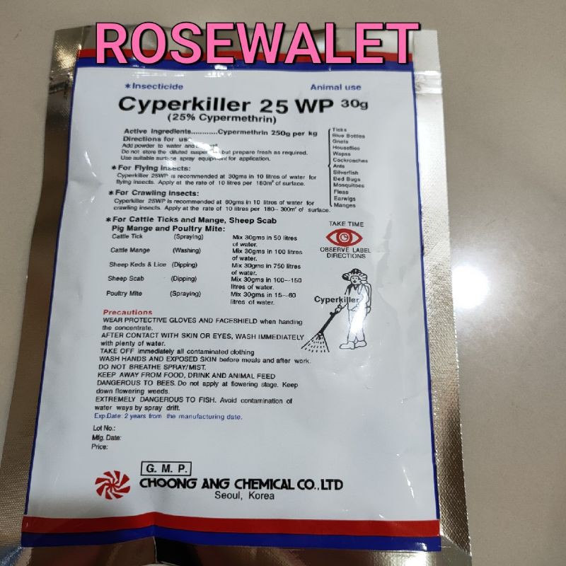 Jual CYPERKILLER 40 WP PEMBASMI SERANGGA DAN ANTI HAMA ISI 30 GRAM ...