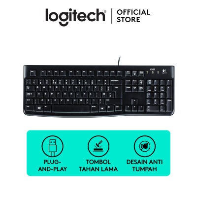 Jual TBMO Keyboard USB K-120 Logitech Warna Hitam | Shopee Indonesia