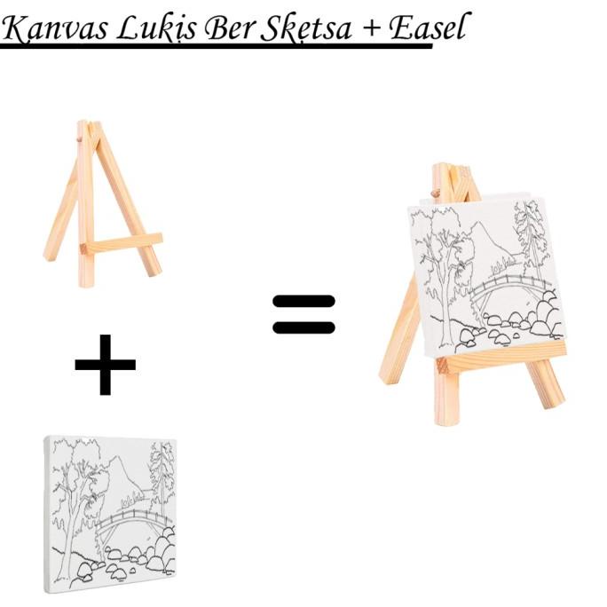Jual KANVAS LUKIS MINI SKETSA / DISPLAY MINI EASEL - 10X10 | Shopee ...