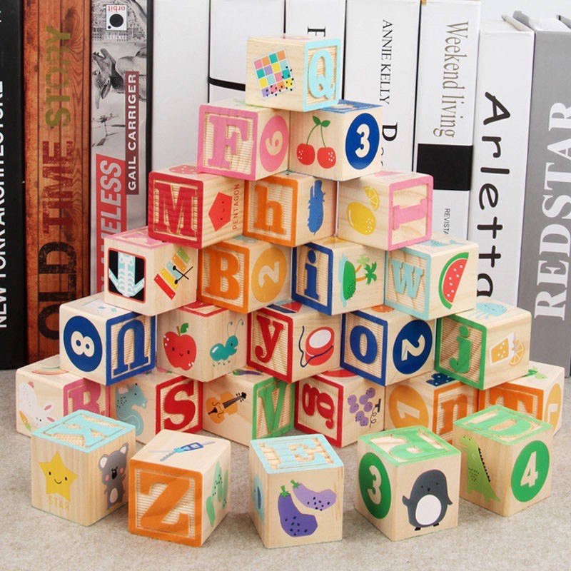 Jual wooden kabi abc building blocks - balok huruf - mainan edukasi ...