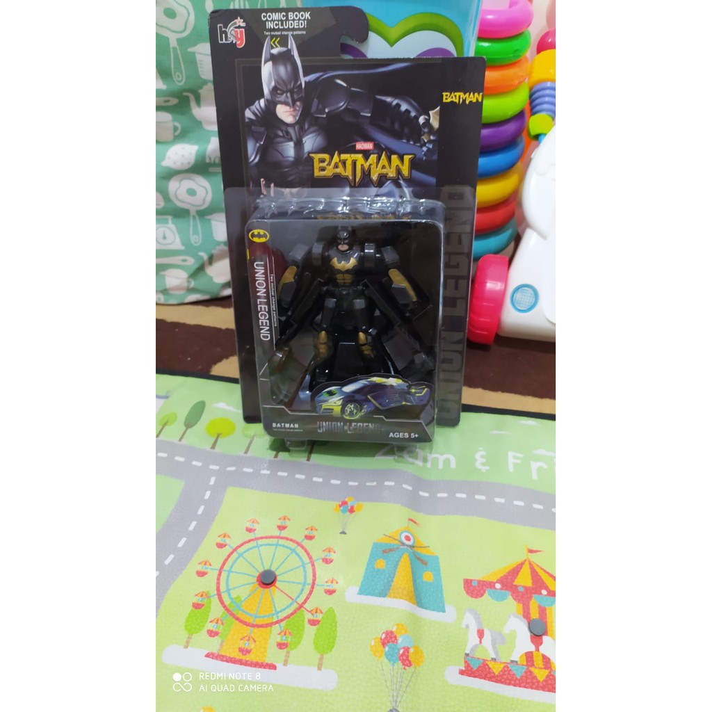 Jual Mainan Anak Action Figure BATMAN bisa berubah jadi Mobil / Robot ...