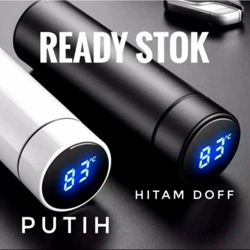 Jual tumbler LED termos suhu 500ml termos panas botol tahan dingin ...
