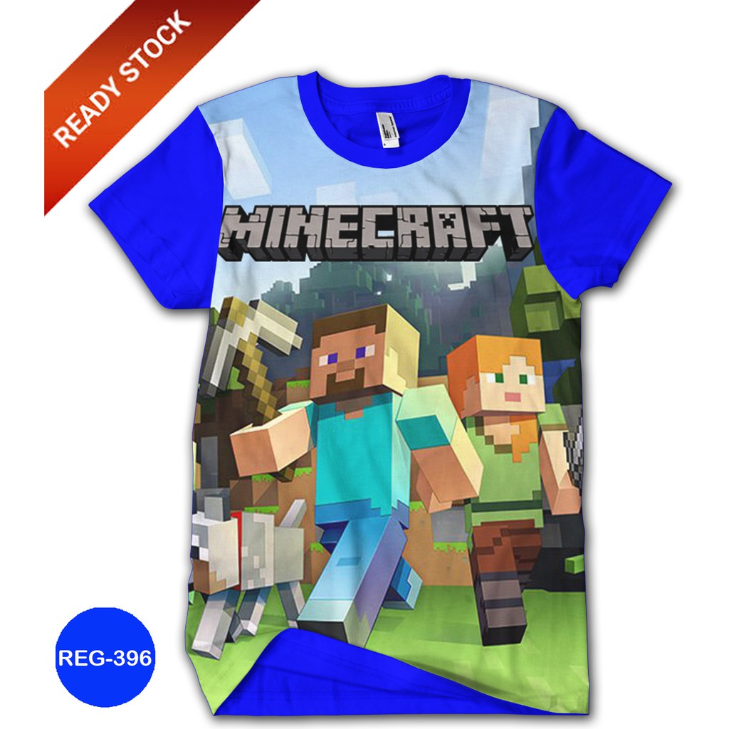 Jual Baju Minecraft 3D Baju Anak Minecraft Motif Printing 3D #REG-396 ...