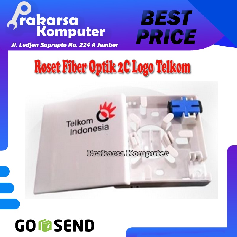Jual Roset FO 2 Core Roset Fiber Optik 2C Logo Telkom Kosongan SC UPC 1 ...