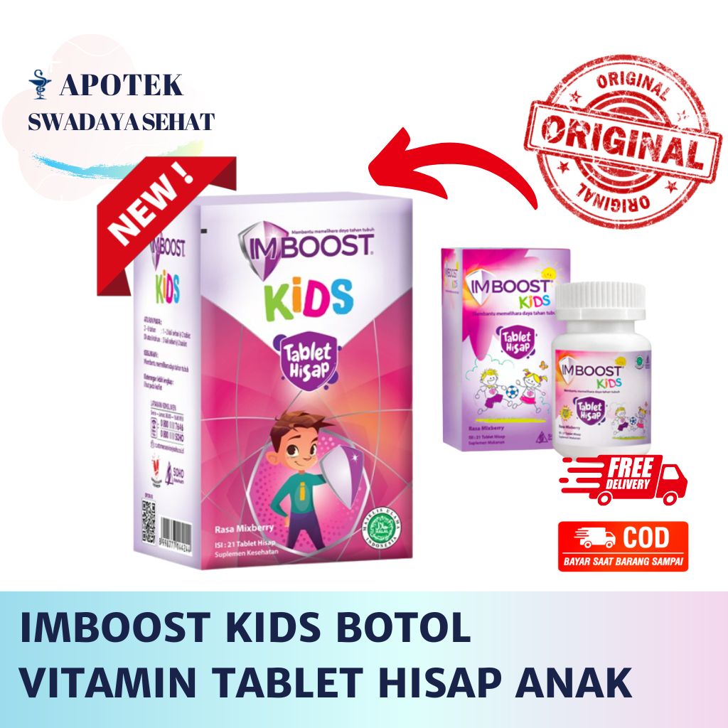Jual IMBOOST KIDS TABLET HISAP ANAK Kunyah Chew - Isi 21 Tablet ...