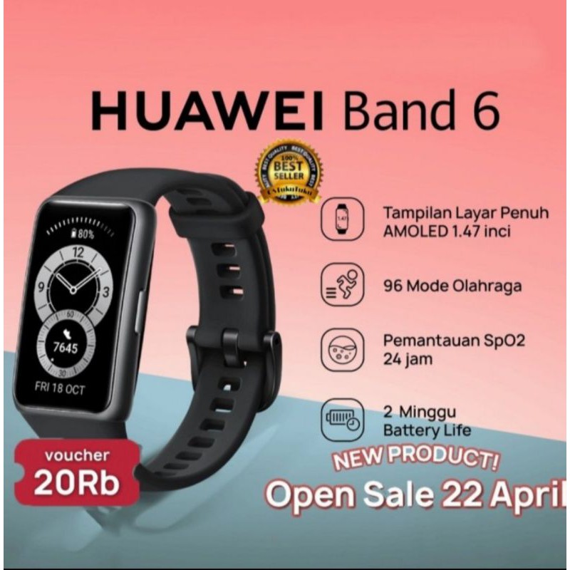 Jual HUAWEI Band 6 Amoled Original Garansi Resmi Indonesia (Unbooxing) | Shopee Indonesia