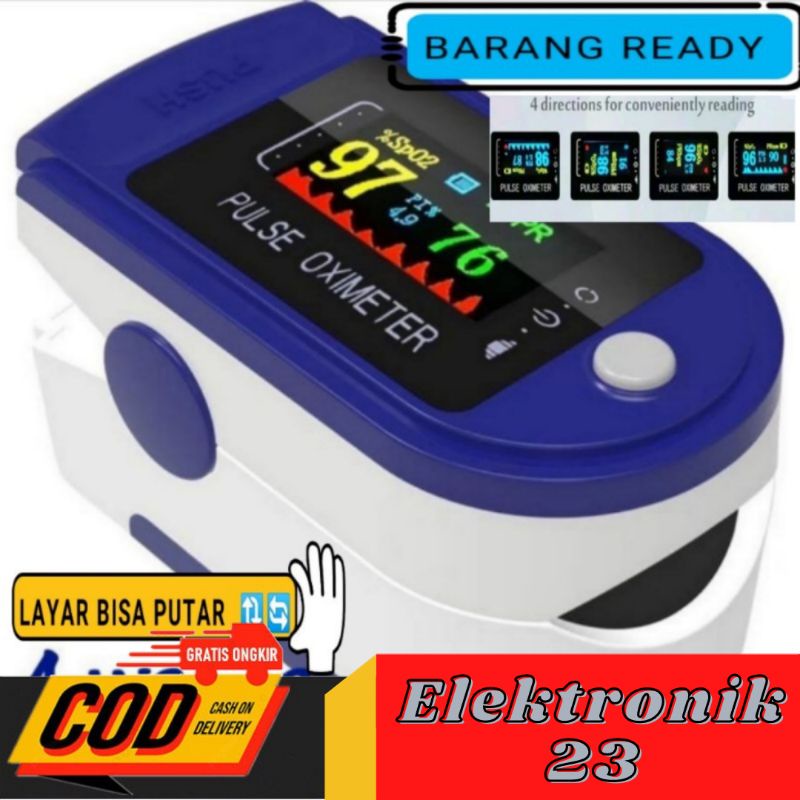 Jual Oximeter Pengukur Kadar Oksigen Dalam Darah / Detak Jantung SPO2 ...