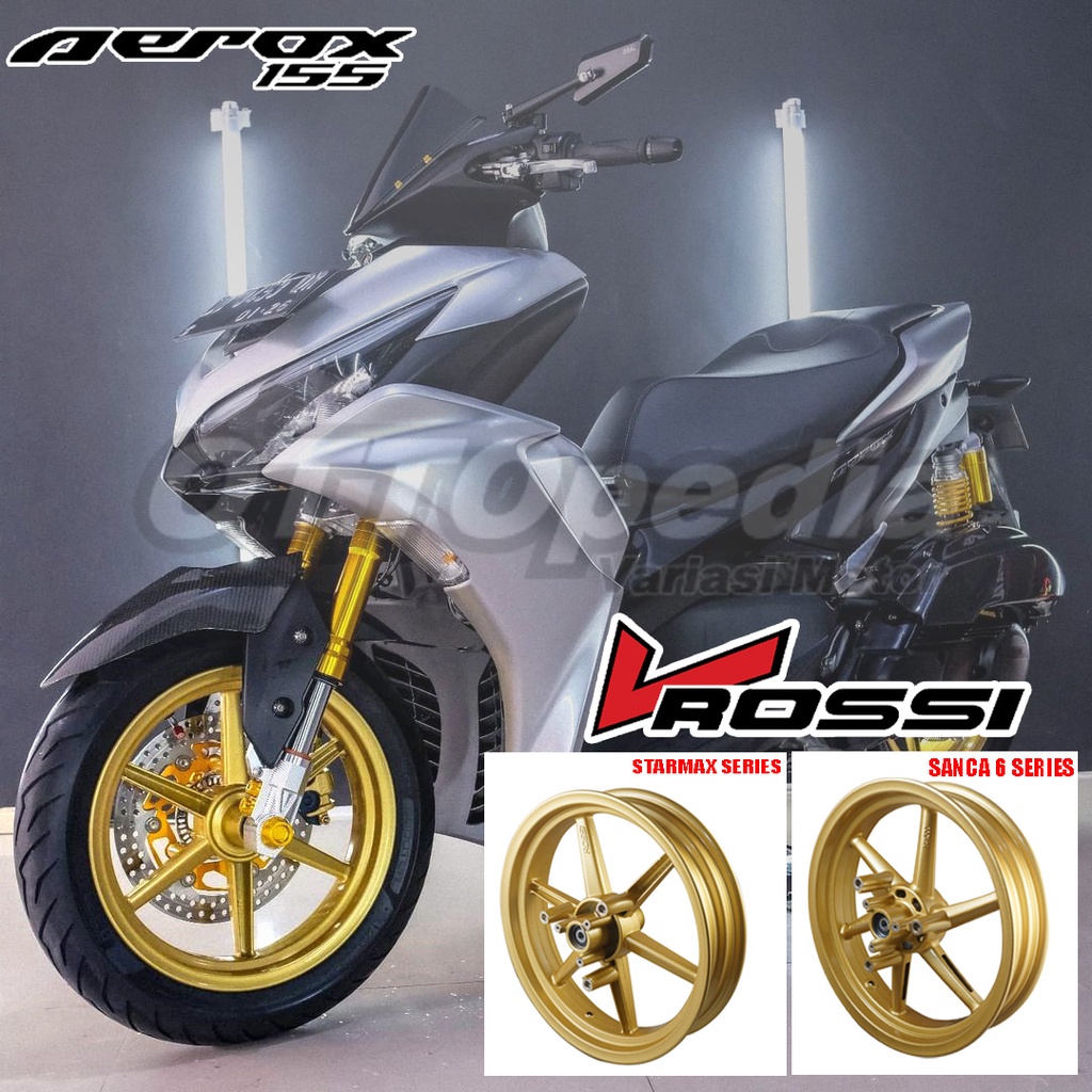Jual Vrossi Velg Racing Aerox 155 Pelek Rossi Model RCB Balok 6 Sanca/Starmax Ring 14 Lebar ...