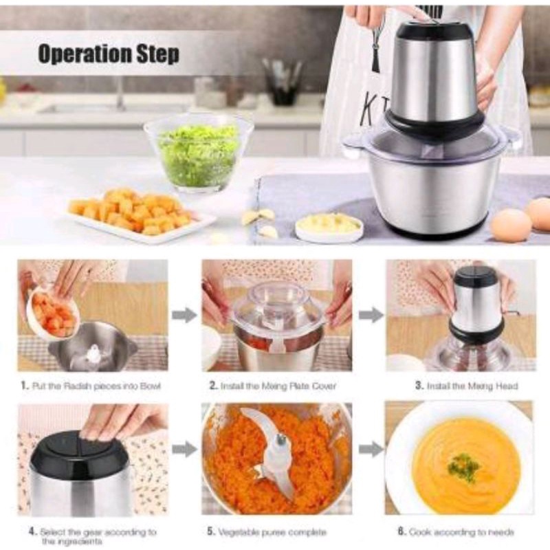 Jual MEAT GRINDER STAINLIS 2 LITER - BLENDER CAPSUL CATTER - GILINGAN ...