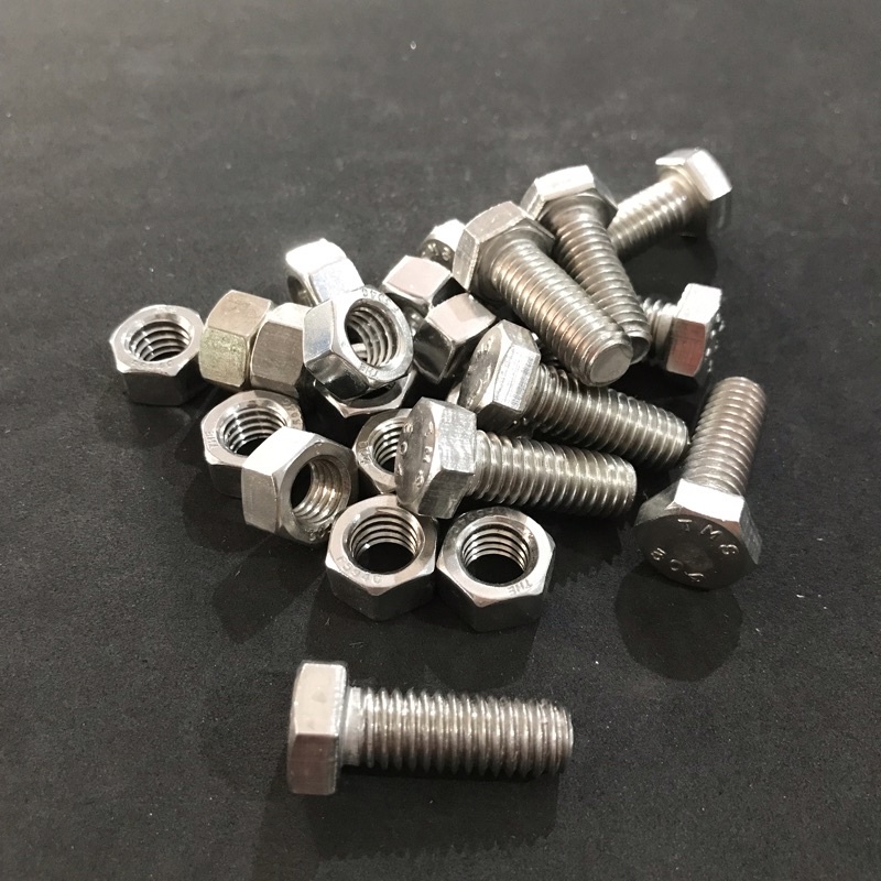 Jual BAUT MUR 3/8 X 1” (25mm) KUNCI 14 STAINLESS STEEL SS BAUT MUR 3/8 X 1 SUS 304 ANTI KARAT ...