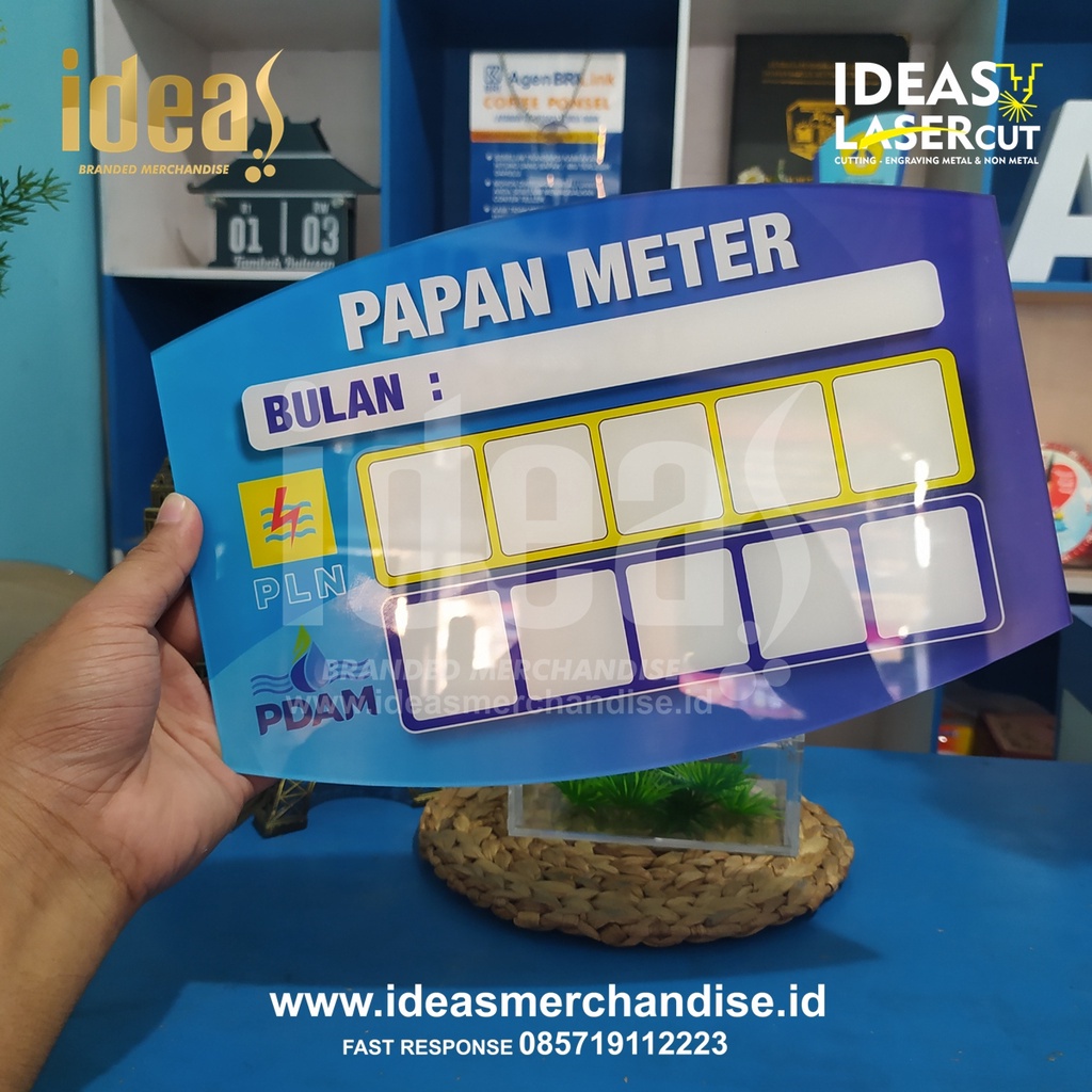 Jual JUAL Papan Meter PDAM dan PLN Ukuran 27 x 18 Cm, Papan Stand Meter ...