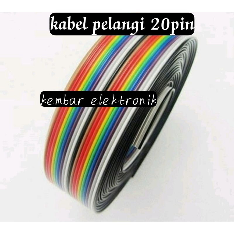 Jual Kabel Pelangi 20 Pin Jumper Elektronika 20Pin Kualitas Bagus ...