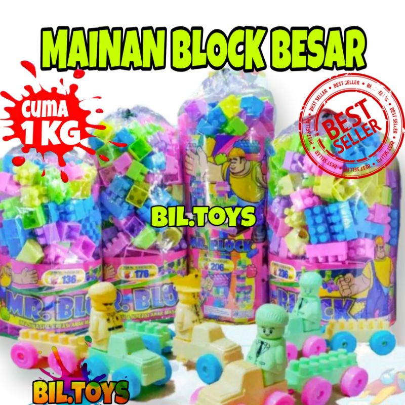 Jual MAINAN ANAK BLOCKS BESAR MAINAN EDUKASI BALOK SUSUN BLOCK MR BLOCK ...