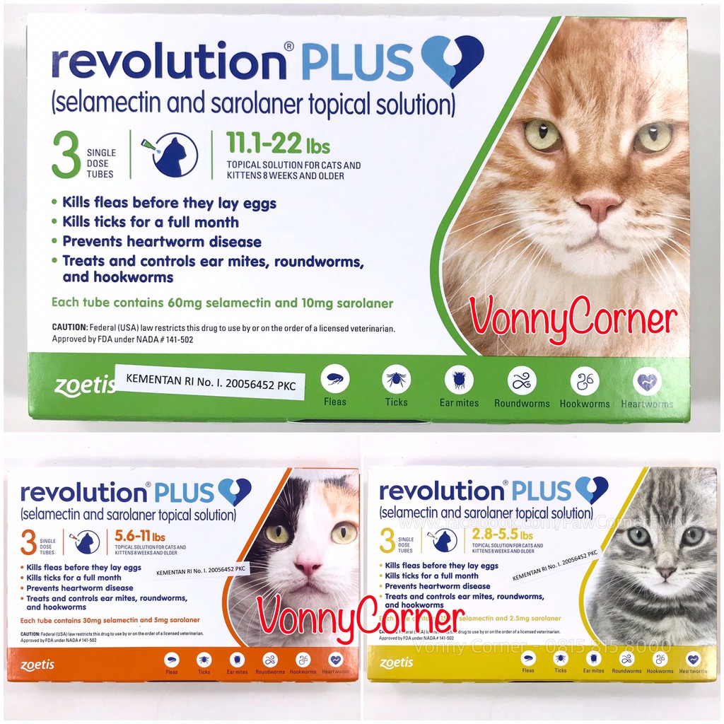 Jual Revolution PLUS Obat Tetes Kutu Anjing Kucing Dog Cat Kitten Puppy ...