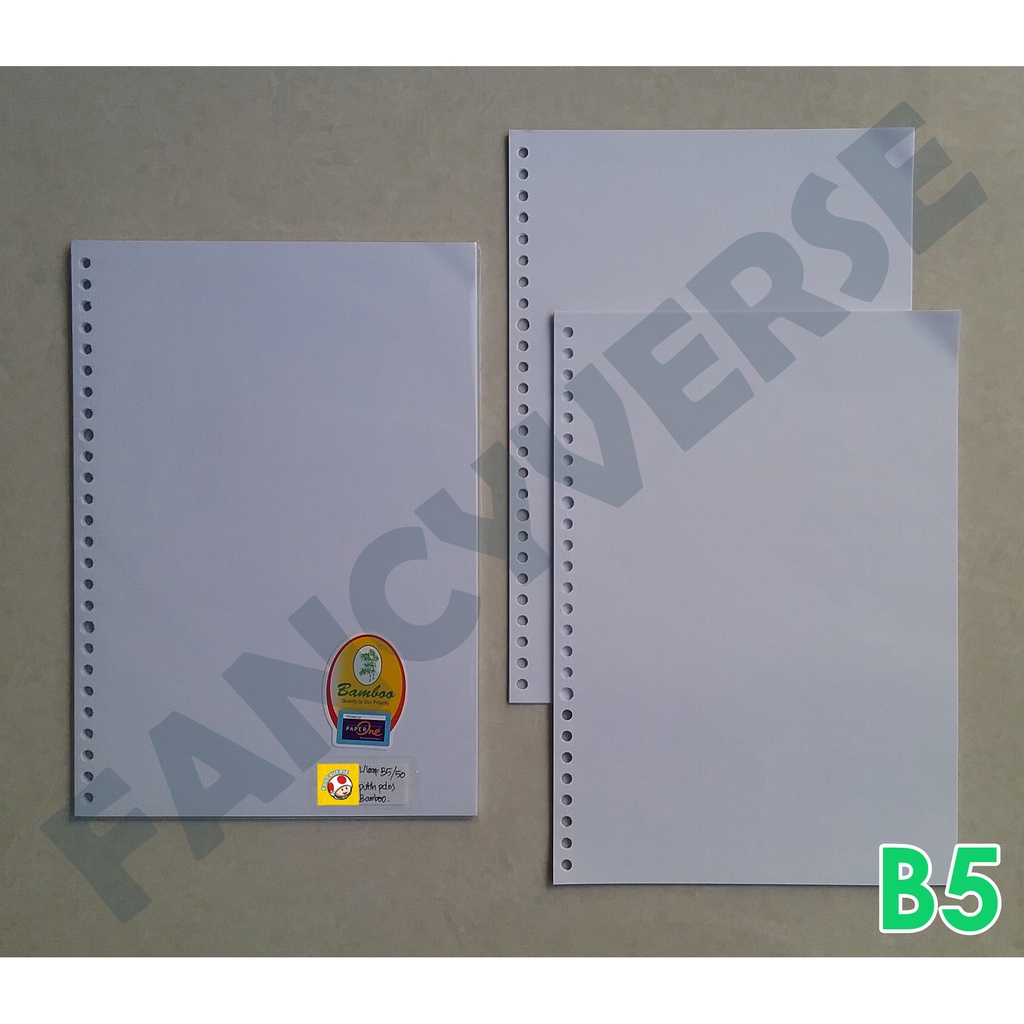 Jual Loose Leaf Binder B5 Isi 50 Lembar Putih Polos / Kertas Binder | Shopee Indonesia