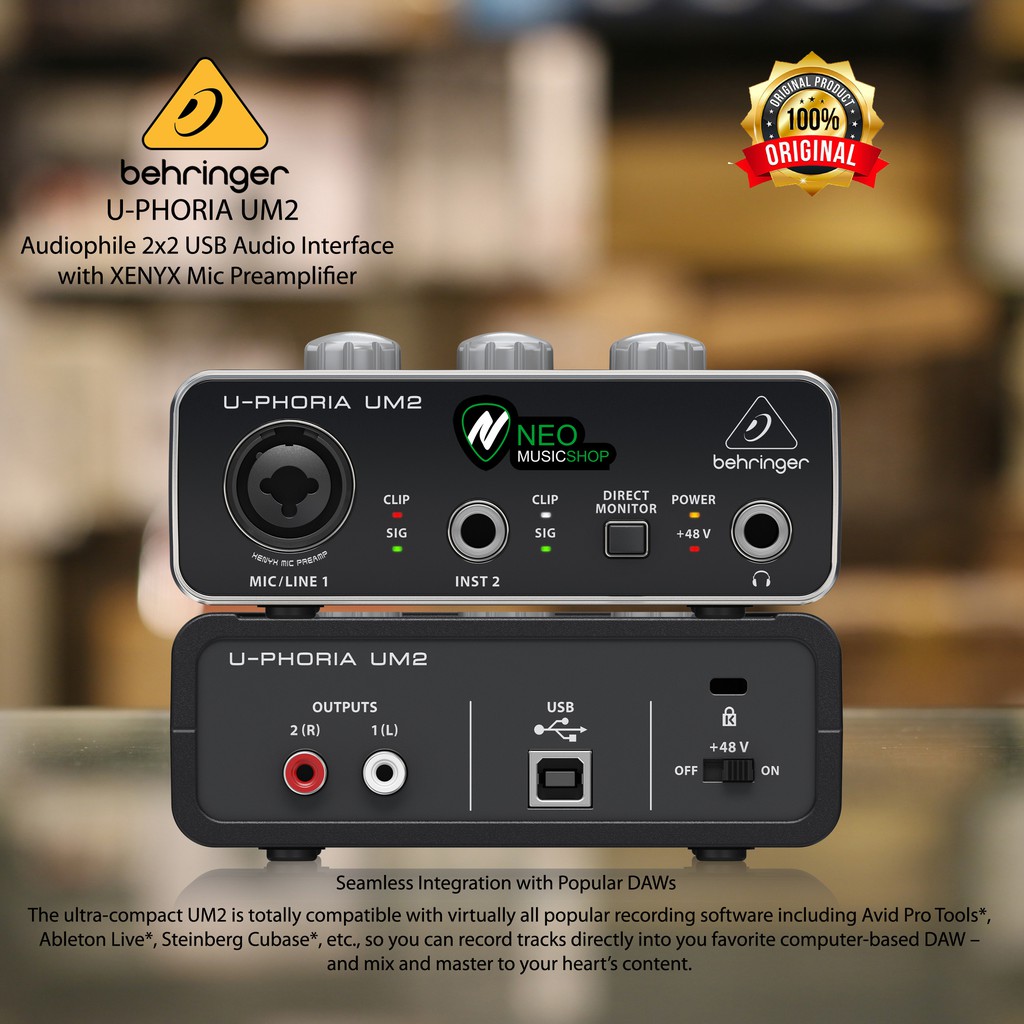 Jual Behringer UM2 USB Audio Interface with XENYX Mic Preamplifier ...