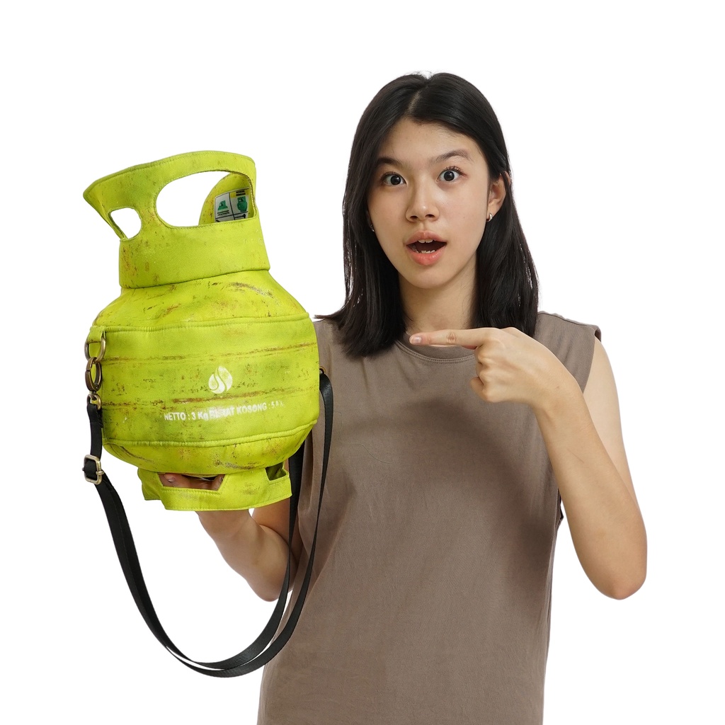 Jual Tas Bentuk Tabung Gas Hijau LPG Ijo Melon Kado Unik Lucu Model ...