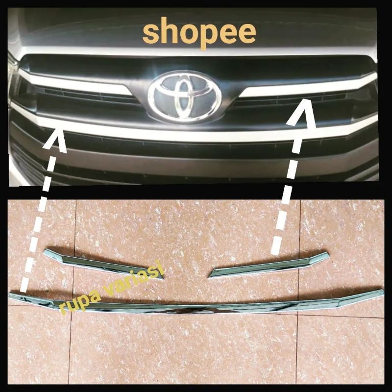 Jual List lis grill grille radiator bumper depan toyota nova innova ...