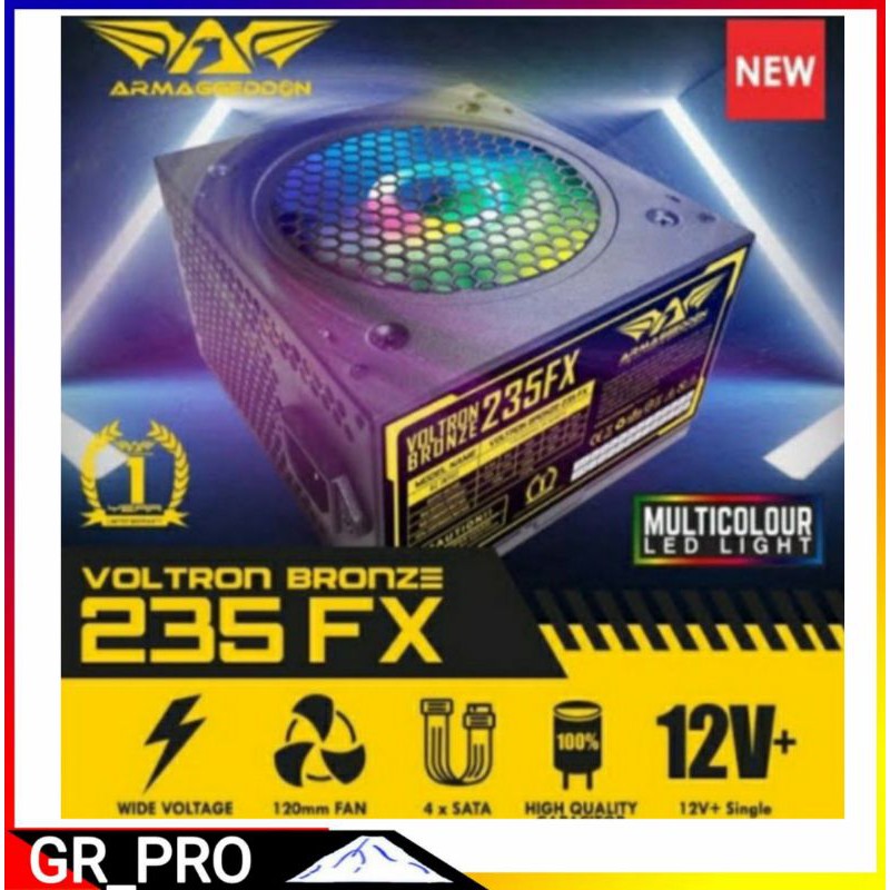 Jual Power supplay ARMAGGEDDON VOLTRON BRONZE 235FX | Shopee Indonesia
