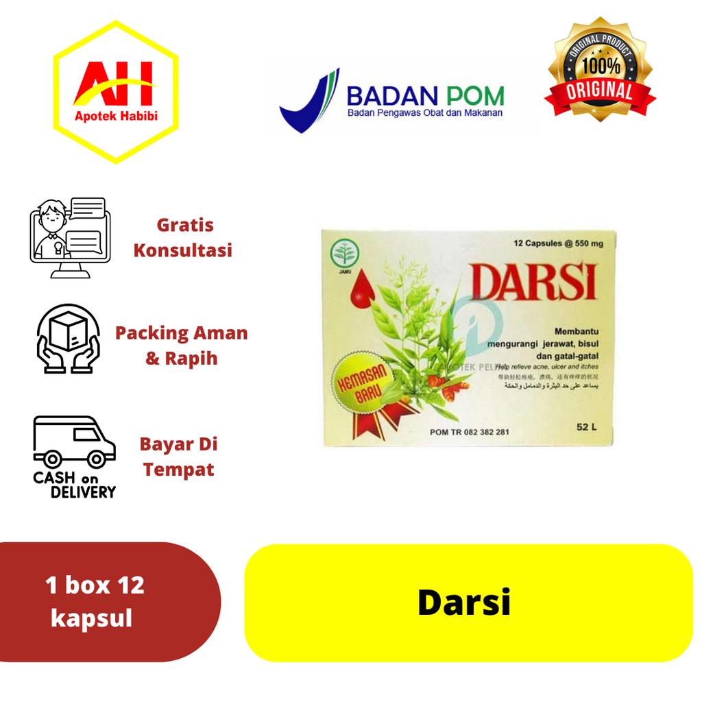 Jual DARSI PERBOX ISI 12 KAPSUL OBAT JERAWAT BISUL GATAL | Shopee Indonesia