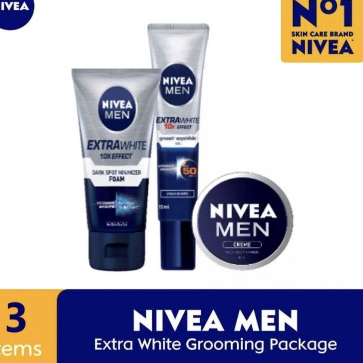 Jual OXXV Nivea Man Sun Face Sunblock Sunscreen Serum SPF50 SPF 50 Face ...