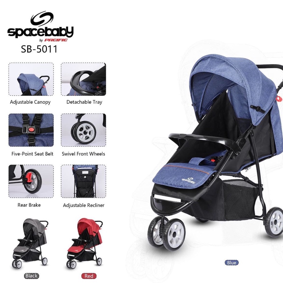 Jual Kereta Bayi Spacebaby SB5011 New Born-3 Tahun Duduk Rebah Tidur ...