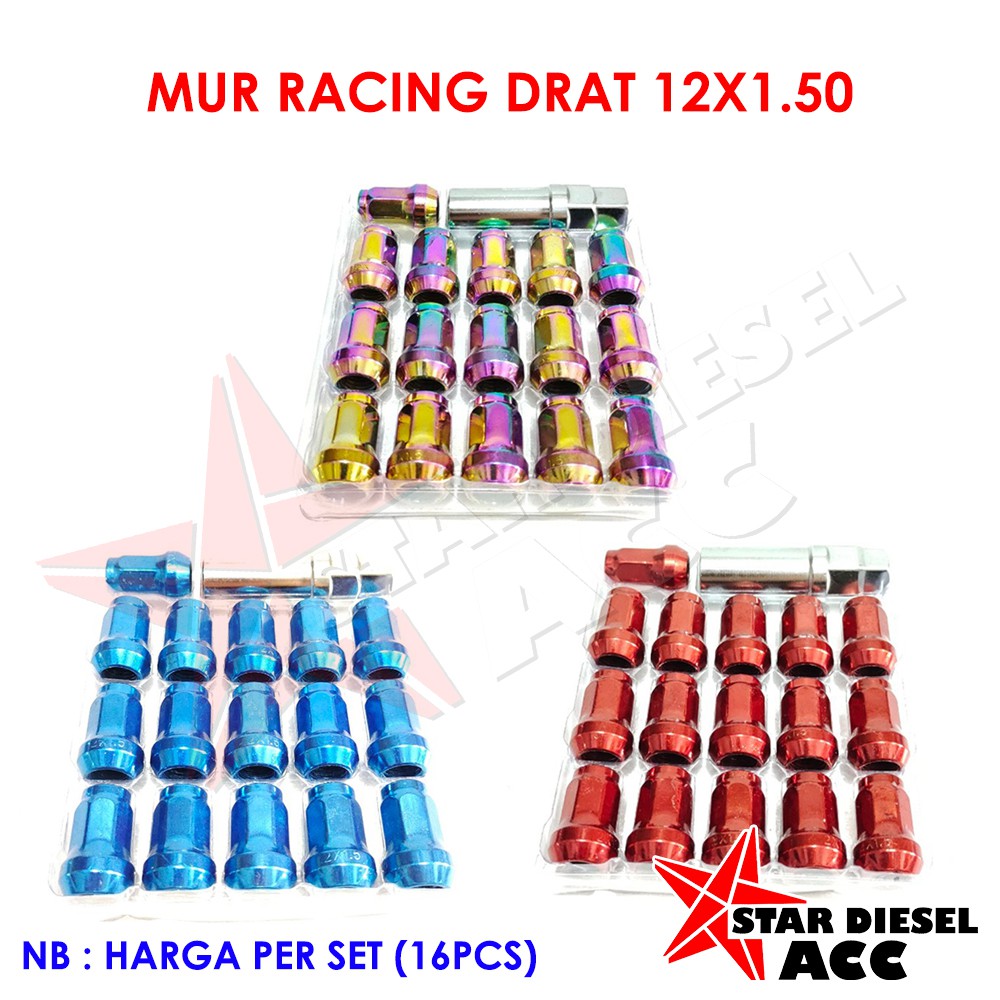 Jual MUR RODA MOBIL UNIVERSAL DRAT 12X1.5 BAUT RODA RUSH XPANDER TERIOS ...