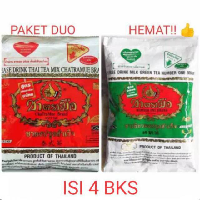Jual PAKET DUO THAI TEA CHATRAMUE (ISI 4 BKS) | Shopee Indonesia