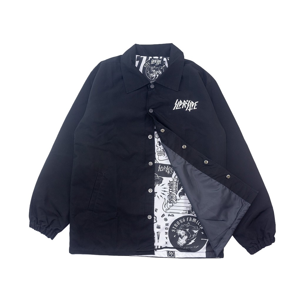 Jual Jacket Windbreaker SOLDIERSIDE / Coach Jacket Hitam "SS Logo ...