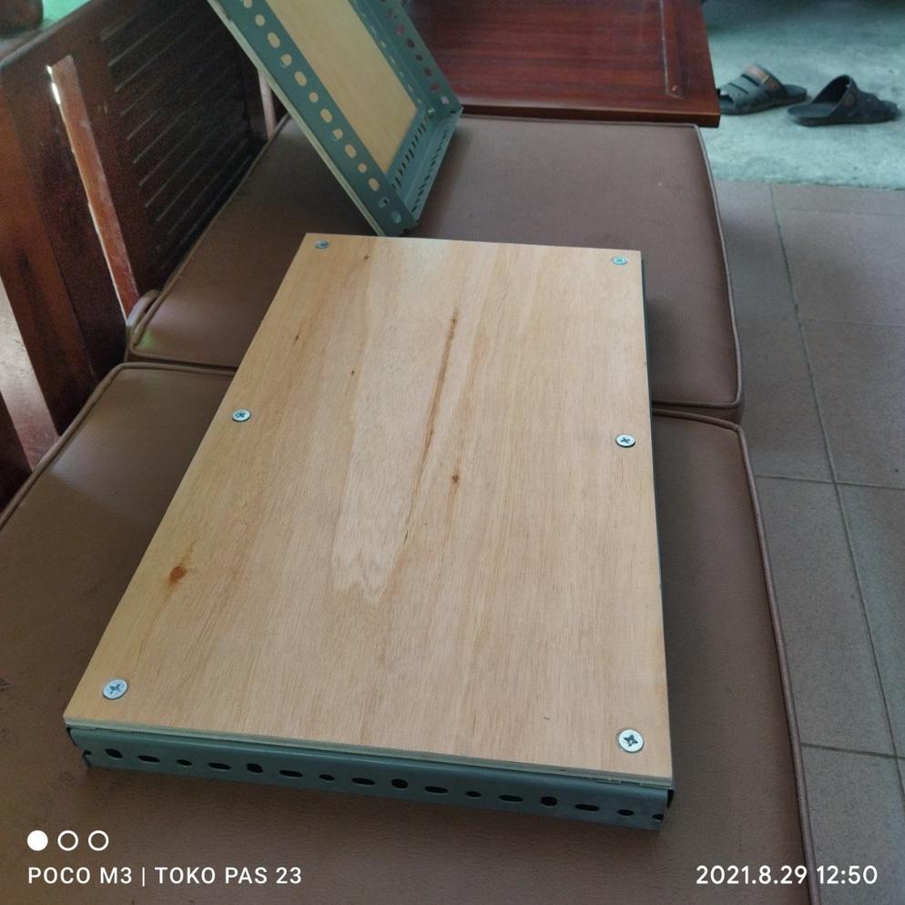 Jual Papan Ambalan Rak Besi Siku Lubang Ukuran P60 L50 Cm Siap Pakai ...