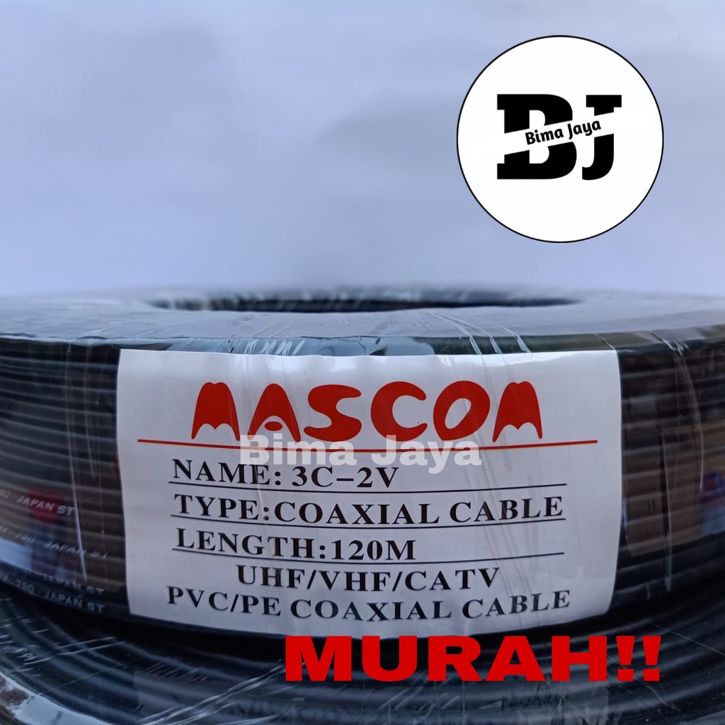 Jual KABEL ANTENA 3c 1 ROLL ISI 120M ORIGINAL MASCOM ANTEN YANG ...