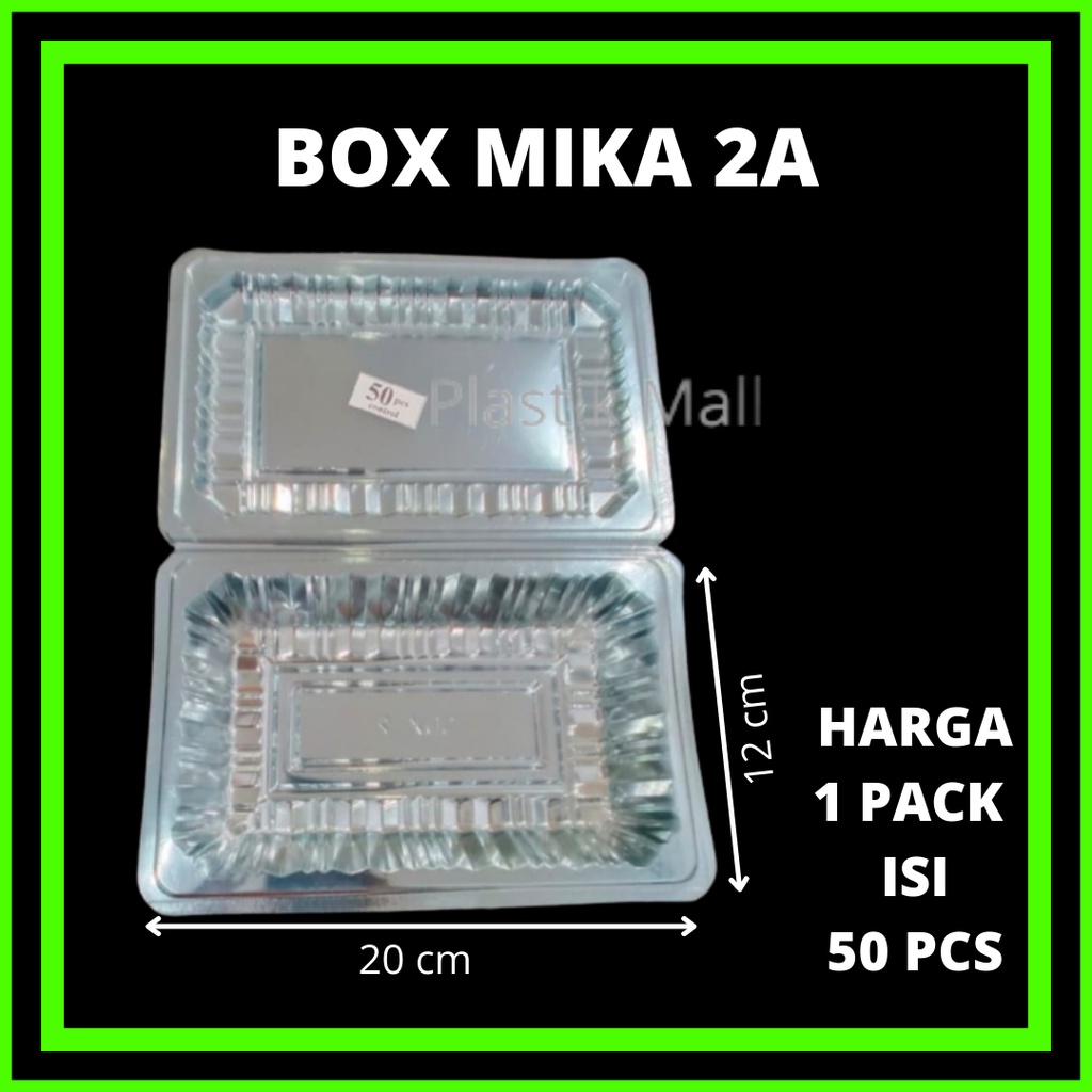 Jual MIKA PLASTIK KOTAK 2A - MIKA KUE MAKANAN TX 2A - FOODSAFE - 50 PCS ...