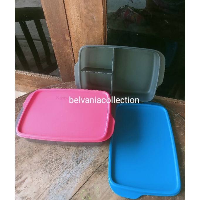 Jual Tempat makan coolteen wadah bekal divided lunch 1 liter tupperware ...