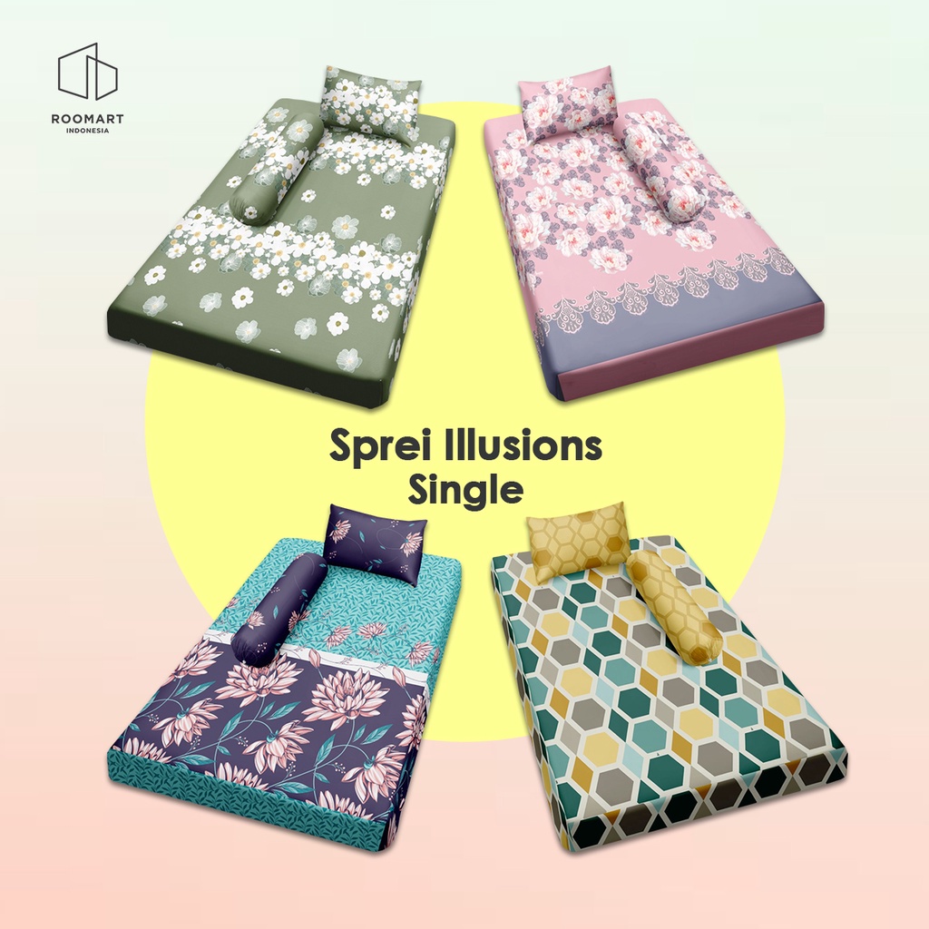 Jual Sprei Illusions Ukuran 100x200 Super Single Tinggi 20 Fitted ...