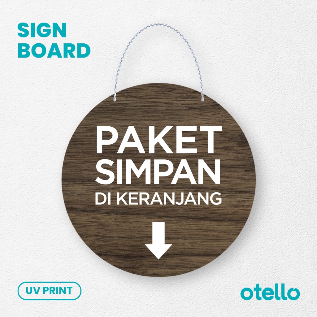 Jual Otello - Label Tulisan Paket Simpan di Keranjang Signage Kayu ...
