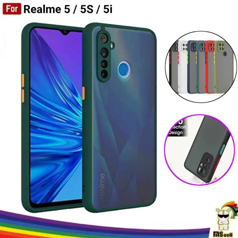 Jual REALME 5 5i 5S C3 CASE - HARDCASE CLEAR TRANSPARAN SOFT COVER ...