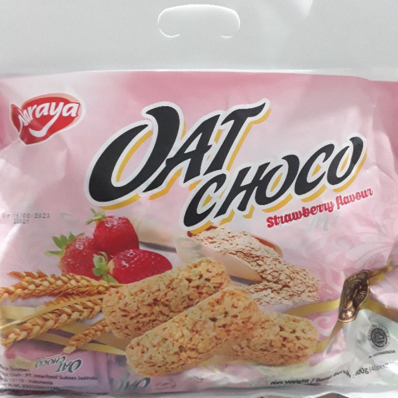 Jual NARAYA Oat Choco Rasa Strawberry 400 gram isi 40 Pcs | Shopee ...