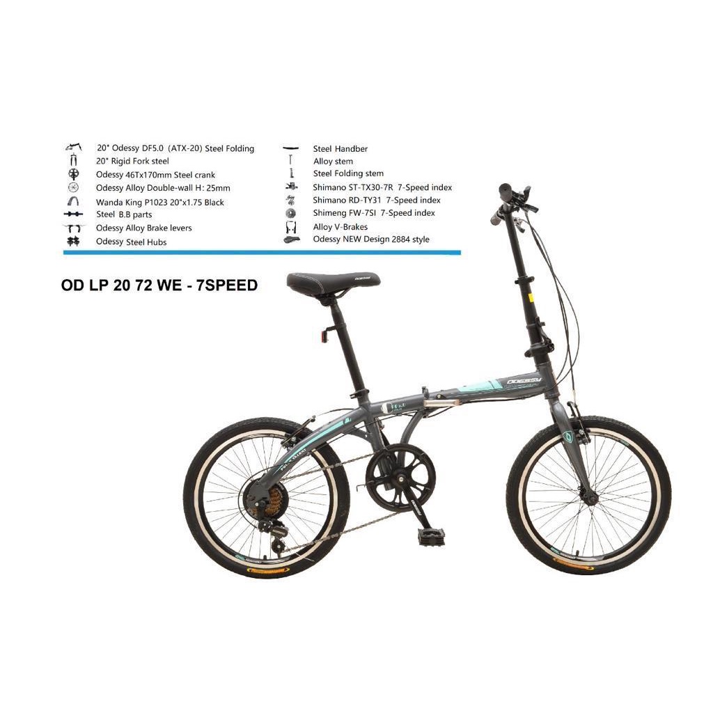 Jual Sepeda Lipat Odessy 20 72 NEW 7 Speed Folding Bike Murah harga ...