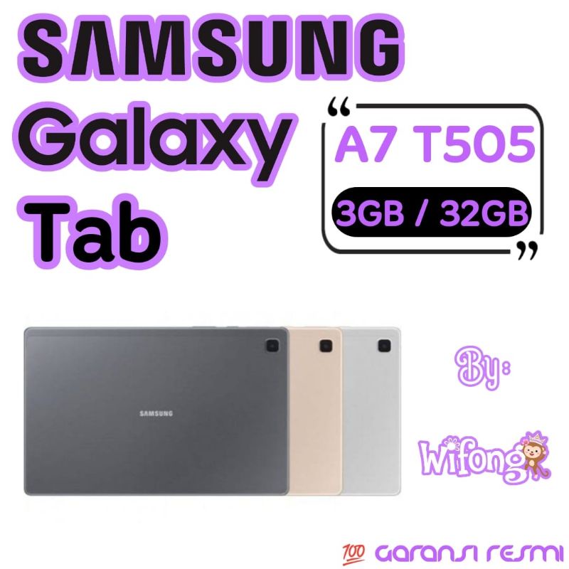 Jual Samsung Galaxy Tab A7 2020 Wifi Only T500 3GB/64GB & T505 3GB/32GB 10,4inch Garansi Resmi ...