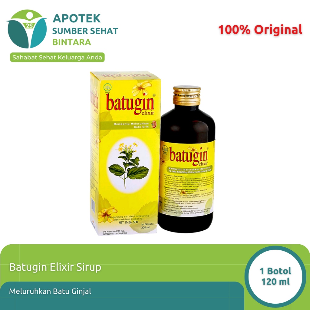 Jual [Gratis Ongkir] Batugin Elixir Sirup Obat Batu Ginjal 120 ml ...
