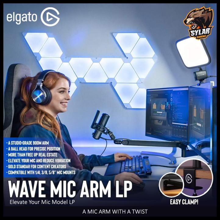 Jual Elgato Wave Mic Boom Arm Lp Low Profile Mic Arm | Shopee Indonesia