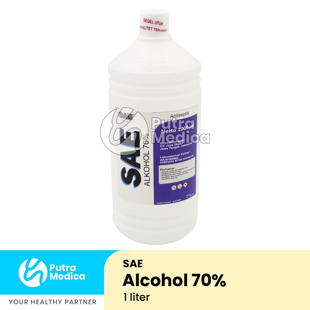 Jual Sae Alcohol 70% 1 Liter / Alkohol Antiseptic / Ethol | Shopee ...