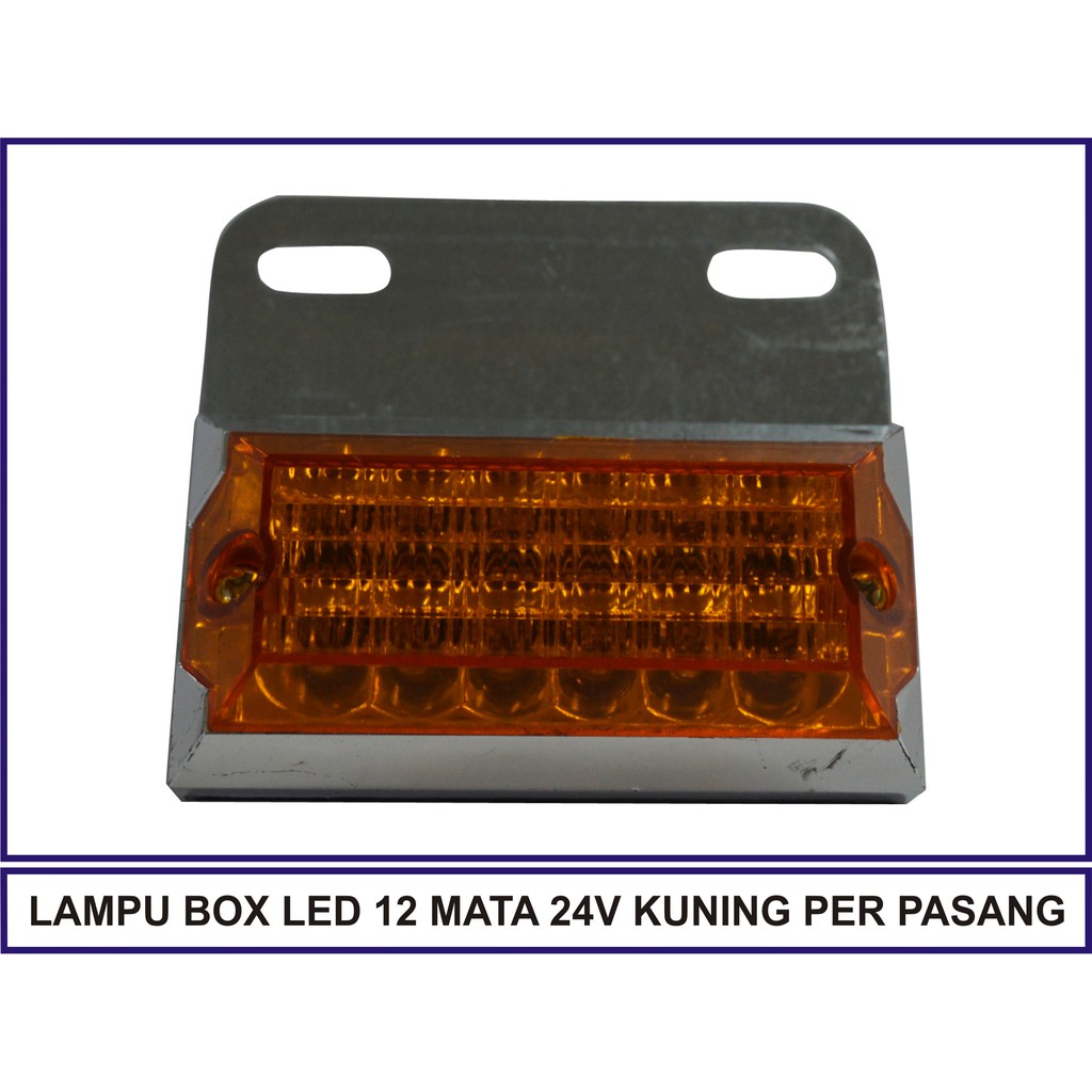 Jual LAMPU BOX LED 12 MATA (24 V) KUNING (PER PASANG) | Shopee Indonesia