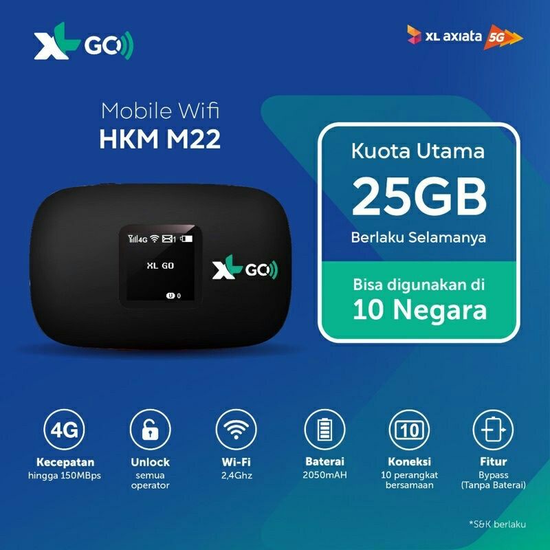 Jual Modem Mifi HKM M22 XL 4G LTE UP TO 5G - Unlock all operator modem ...