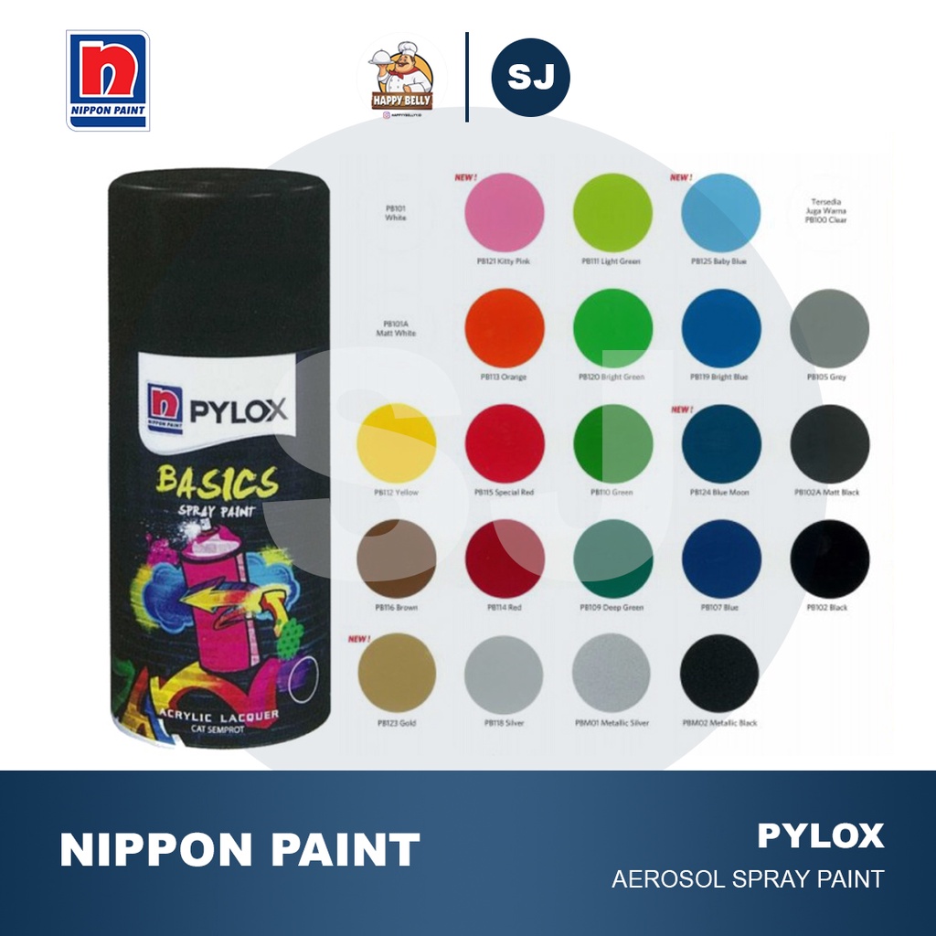 Jual CAT AEROSOL / CAT SEMPROT PYLOX NIPPON PAINT - SEMUA WARNA 300CC | Shopee Indonesia