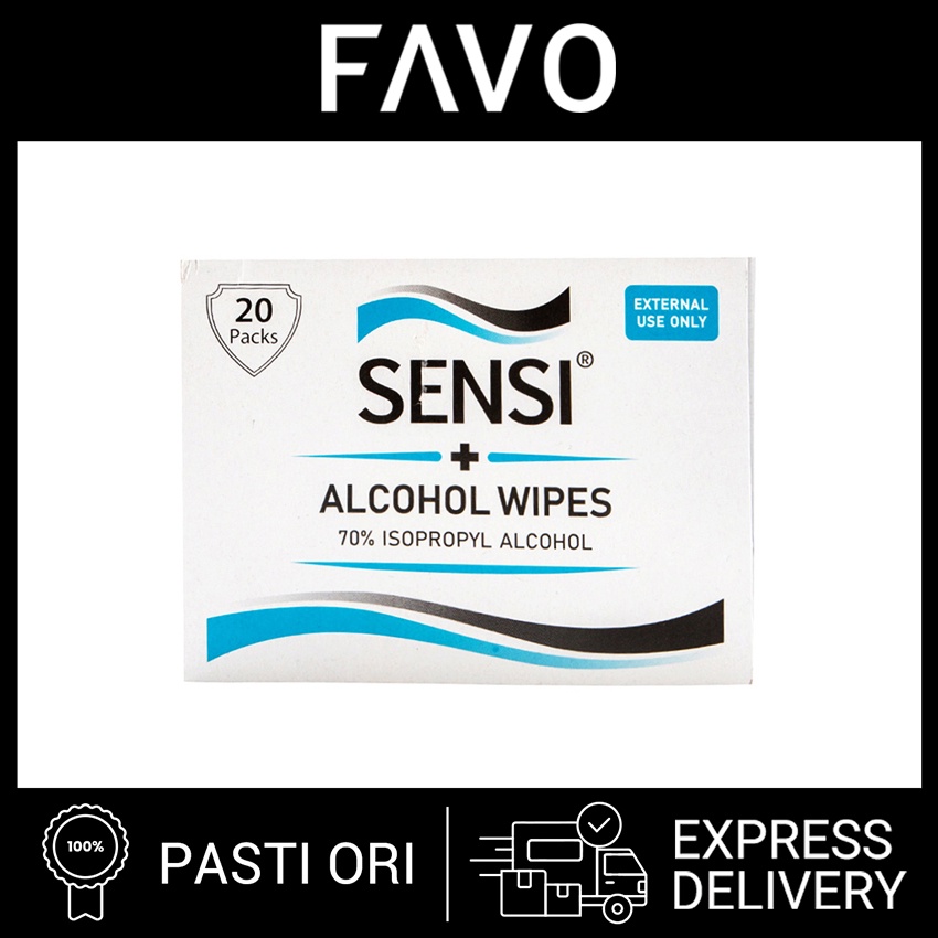 Jual Tisu Basah - Sensi Alcohol Antiseptic Wipes - 20 Sheets | Shopee ...